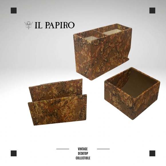 il papiro | Office | Il Papiro Vintage Italian Hand Marbled Paper Lined ...